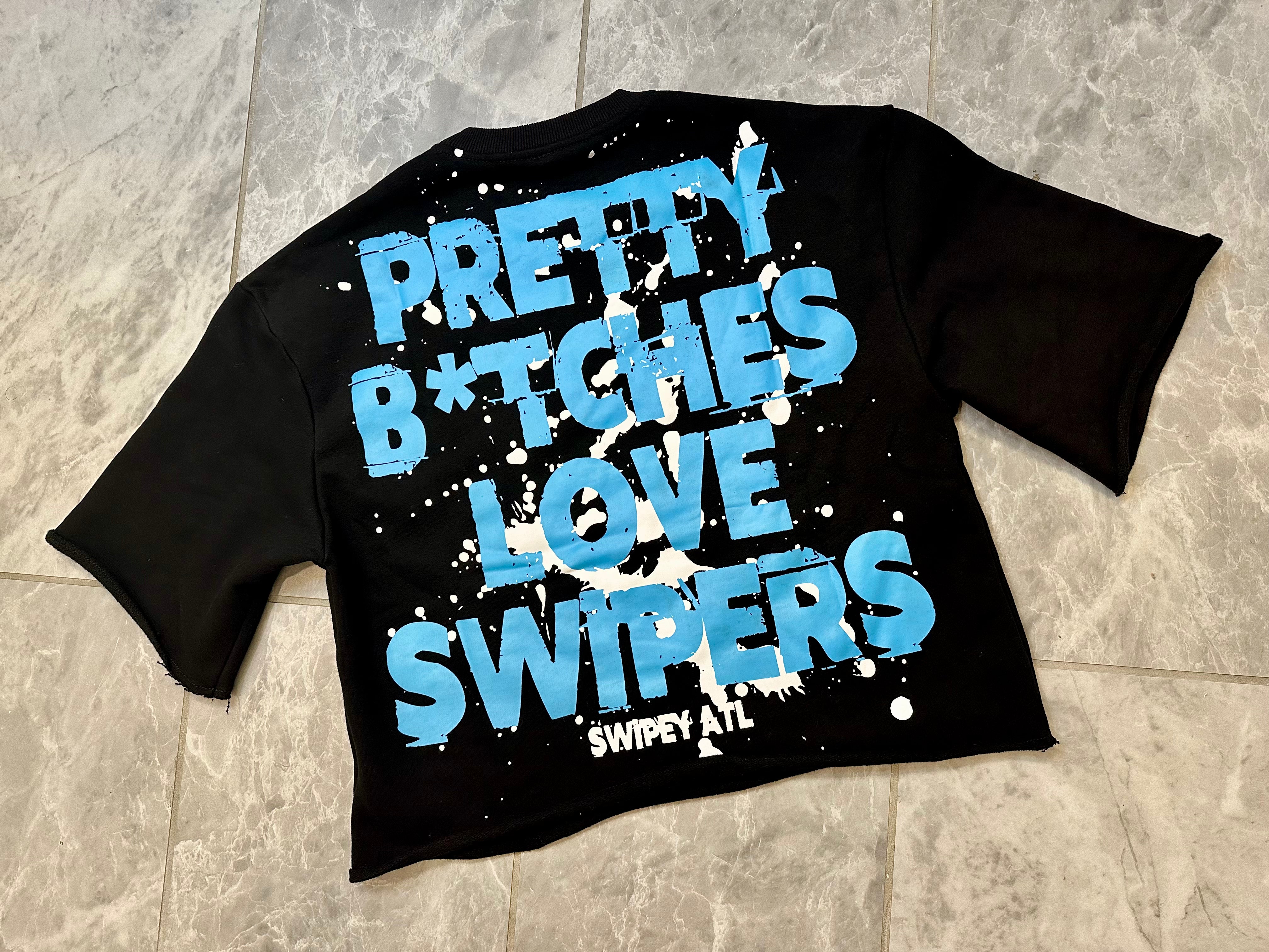 Blue PBLS Cropped Tee – Swipey ATL