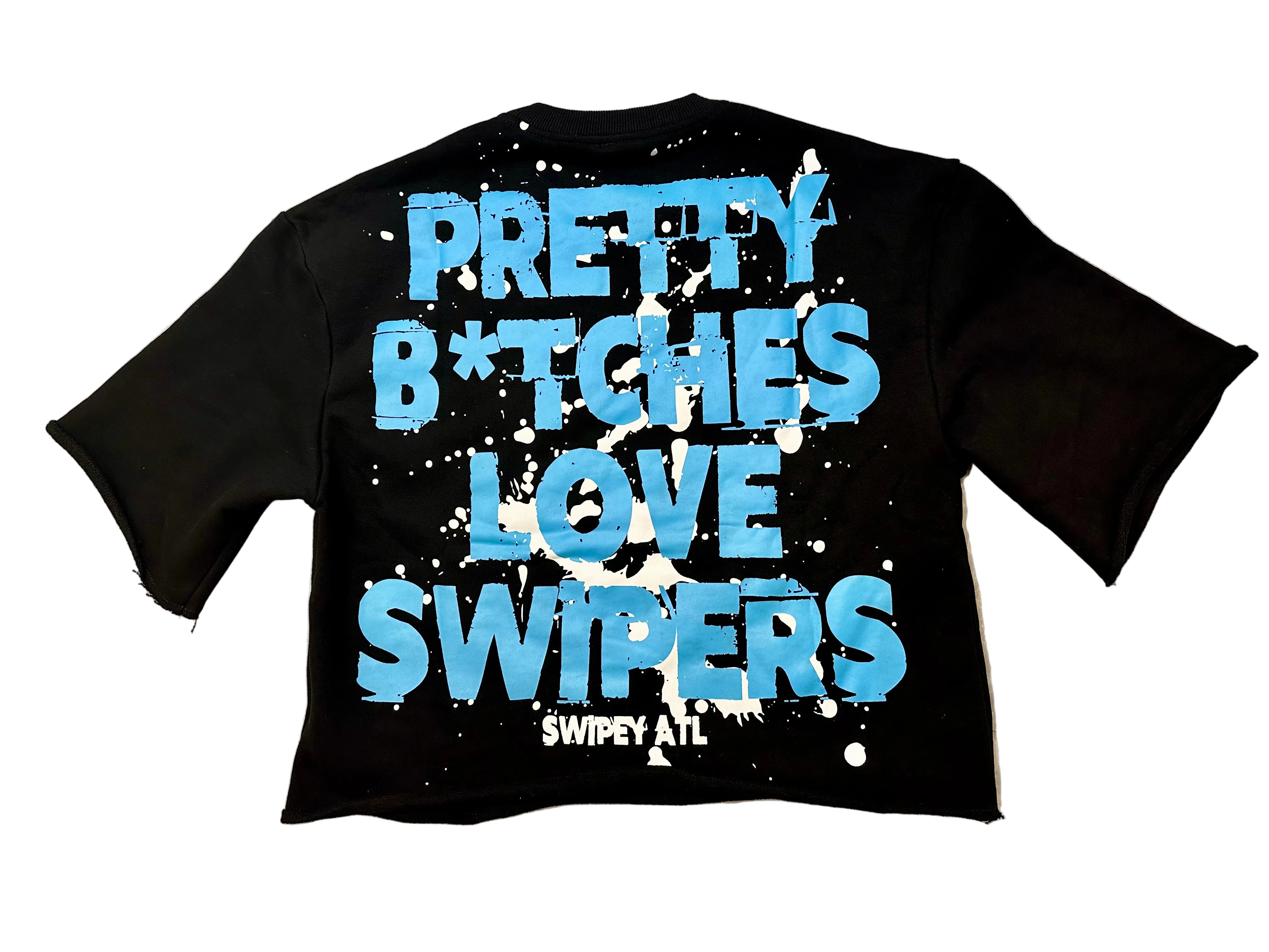 Blue PBLS Cropped Tee – Swipey ATL